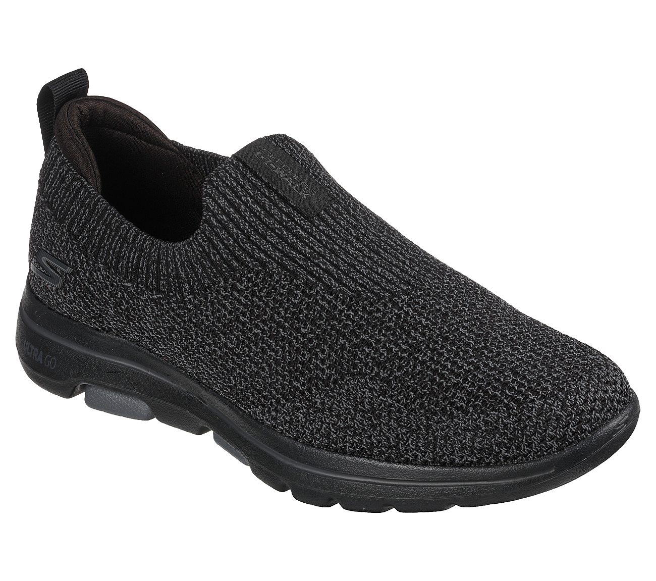 Skechers Black/Charcoal Go Walk 5 Townway Mens Slip On Shoes - Style ID ...