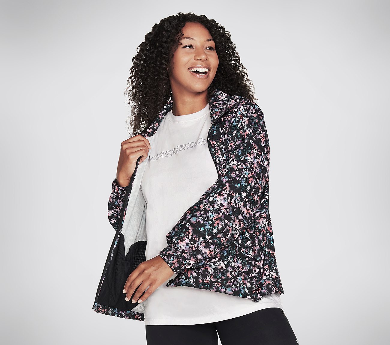 Skechers Superbloom Jacket | Multi Color Printed Jacket For Women | India