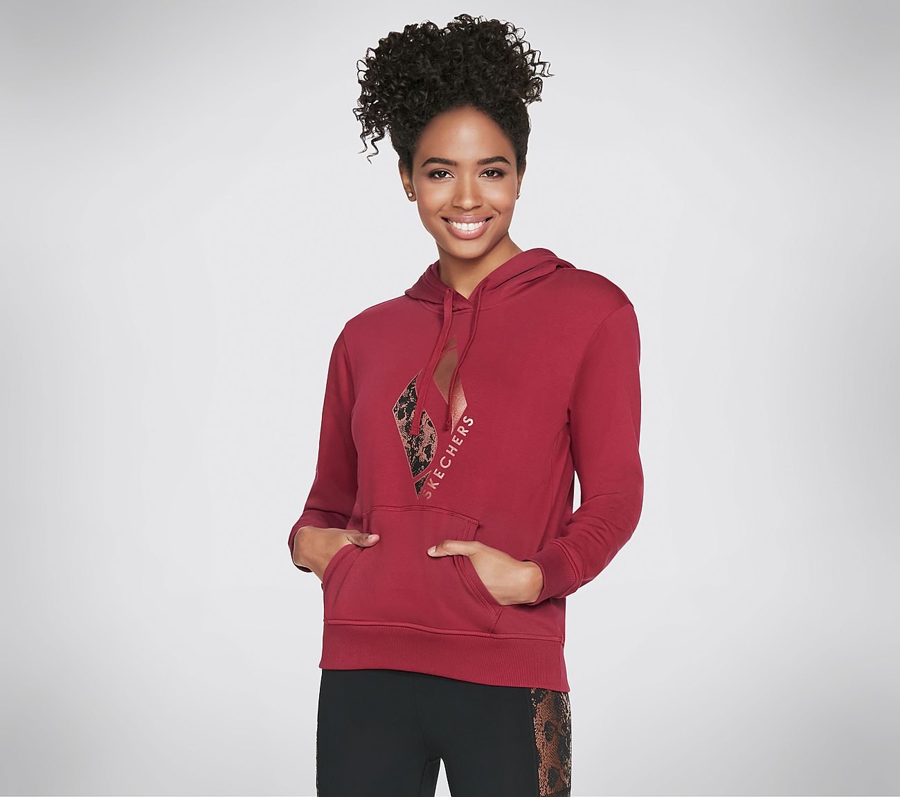 Buy Skechers PYTHON FILL DIAMOND HOODIE | Womens Buy Skechers PYTHON FILL DIAMOND HOODIE | Womens