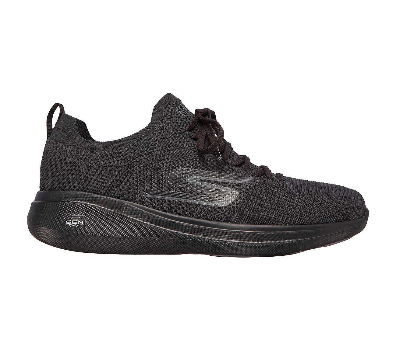 Skechers Black Go Run Fast Monogram Running Shoes For Men - Style ID ...
