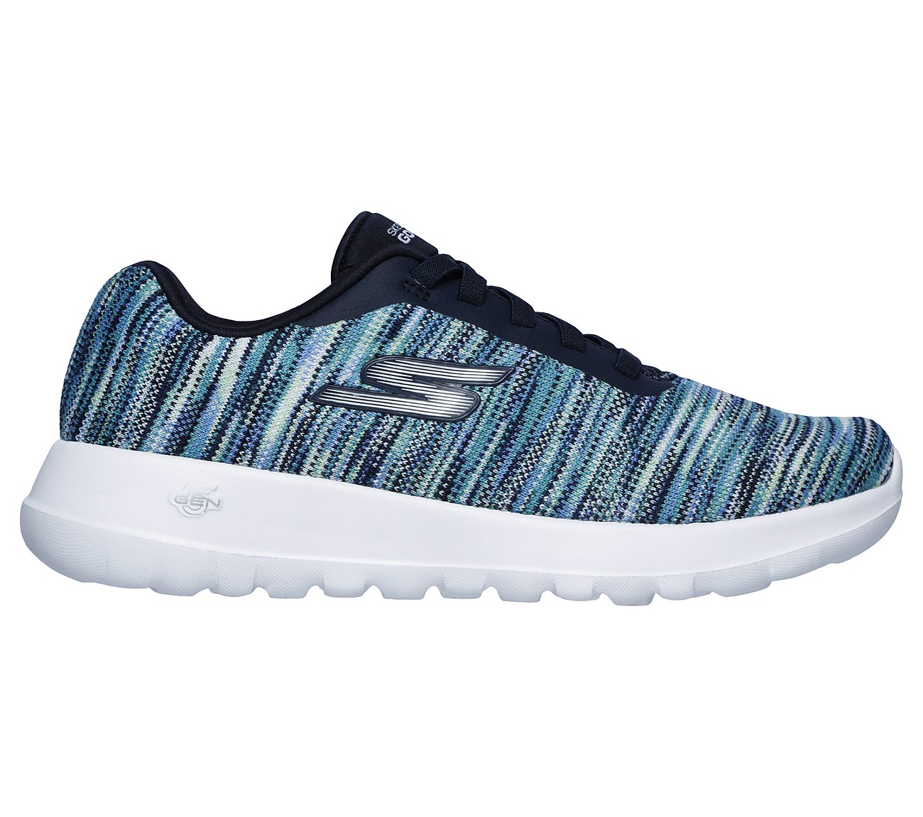 Skechers Navy/Multi Go Walk Joy Invite Lace Up Shoes For Women - Style ...