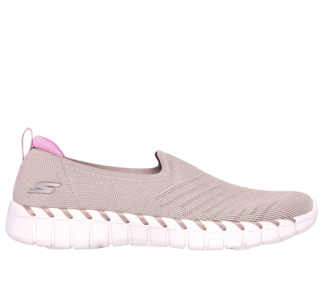 Skechers Taupe/Pink Go Walk Smart 2 Cari Womens Slip On Shoes - Style ...