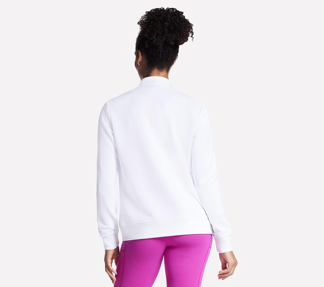 Skechers Gowalk Hoodless Hoodie | White Knit Jacket For Women | India