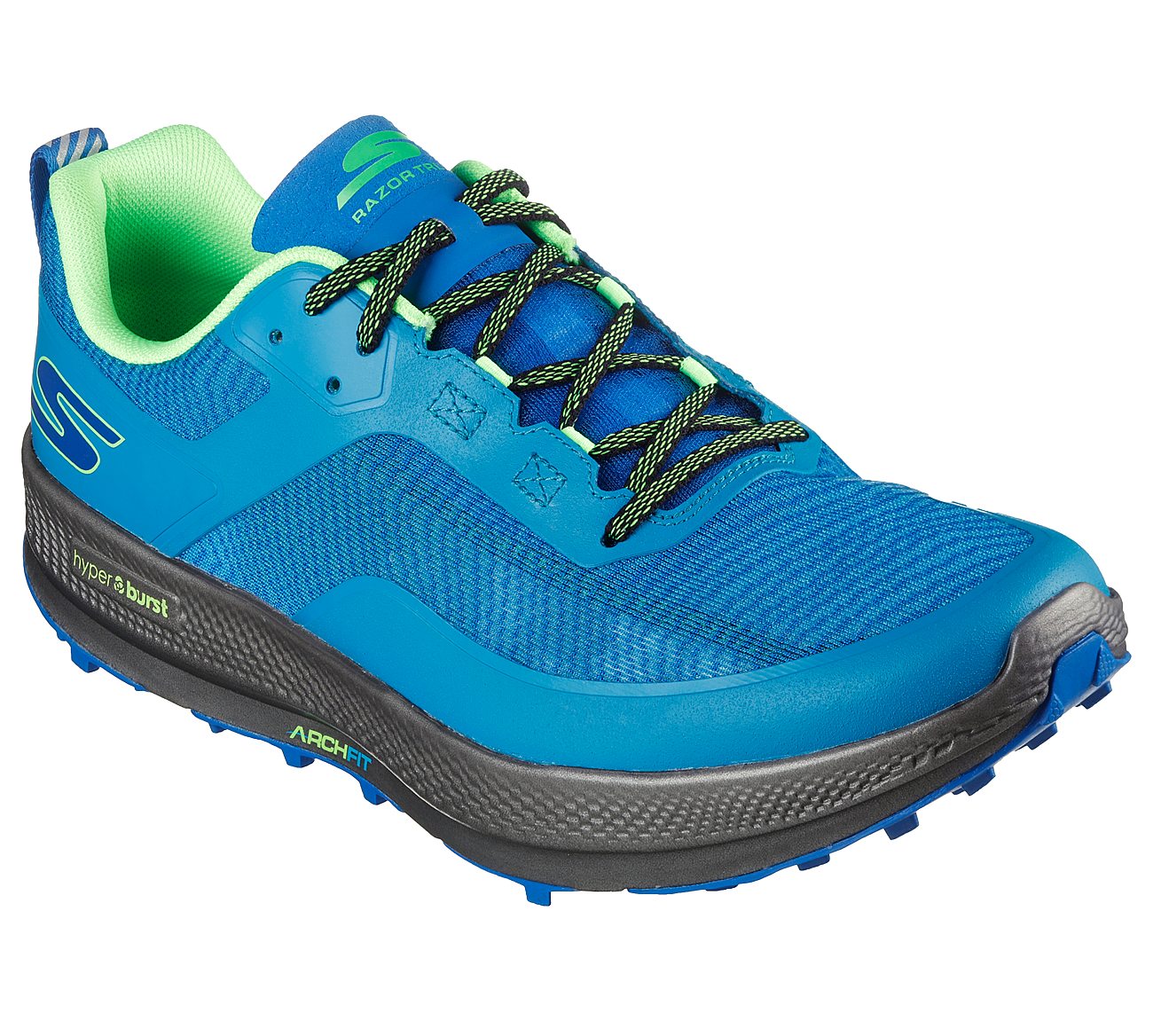 Skechers Blue/Green Go Run Razor Trl 2 Mens Running Shoes - Style ID ...
