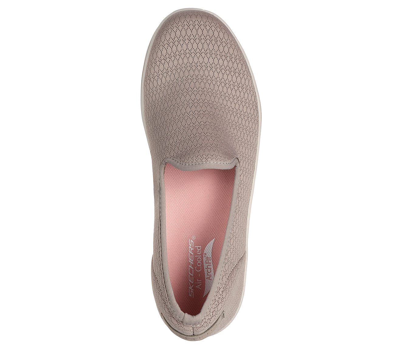 Skechers Taupe Arch-Fit-Uplift Slip On Shoes For Women - Style ID ...