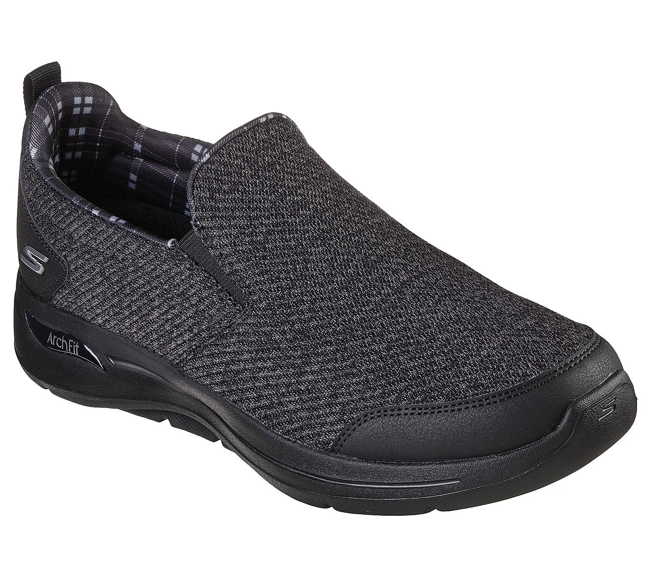 Skechers Black/Grey Go Walk Arch Fit Rambler Men Walking Shoes - Style ...