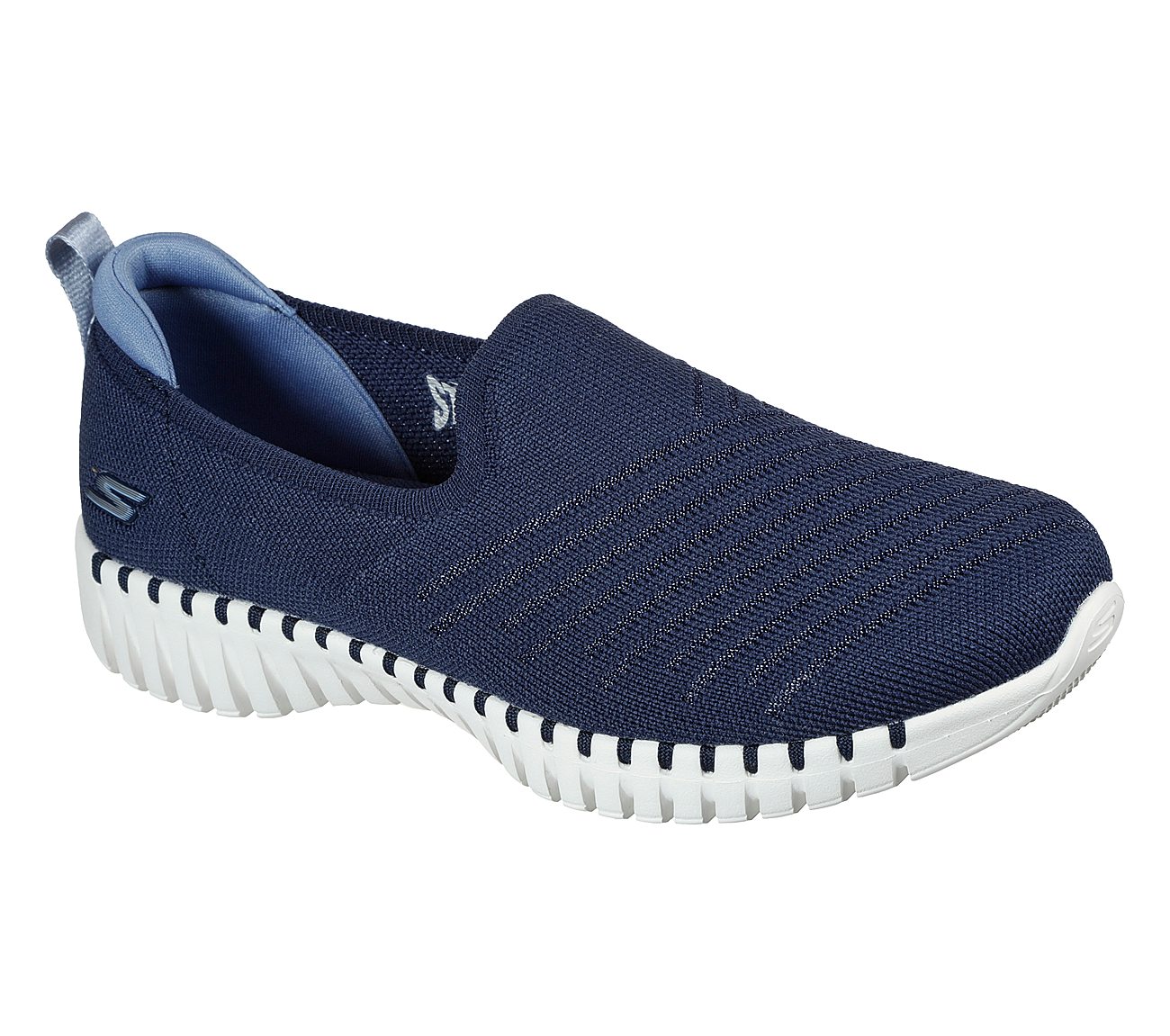 Skechers Navy/Blue Go Walk Smart Sunday Brunch Womens Slip On Shoes ...