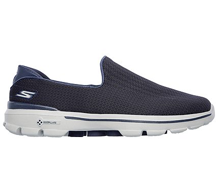 Skechers Navy/Grey Go Walk 3 Mens Slip On Shoes - Style ID: 54044 | India