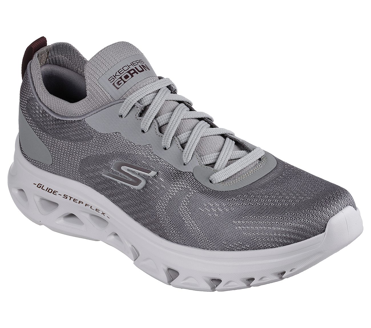 Skechers Light Grey Go Run Glide Step Flex Radar Running Shoes For Men ...