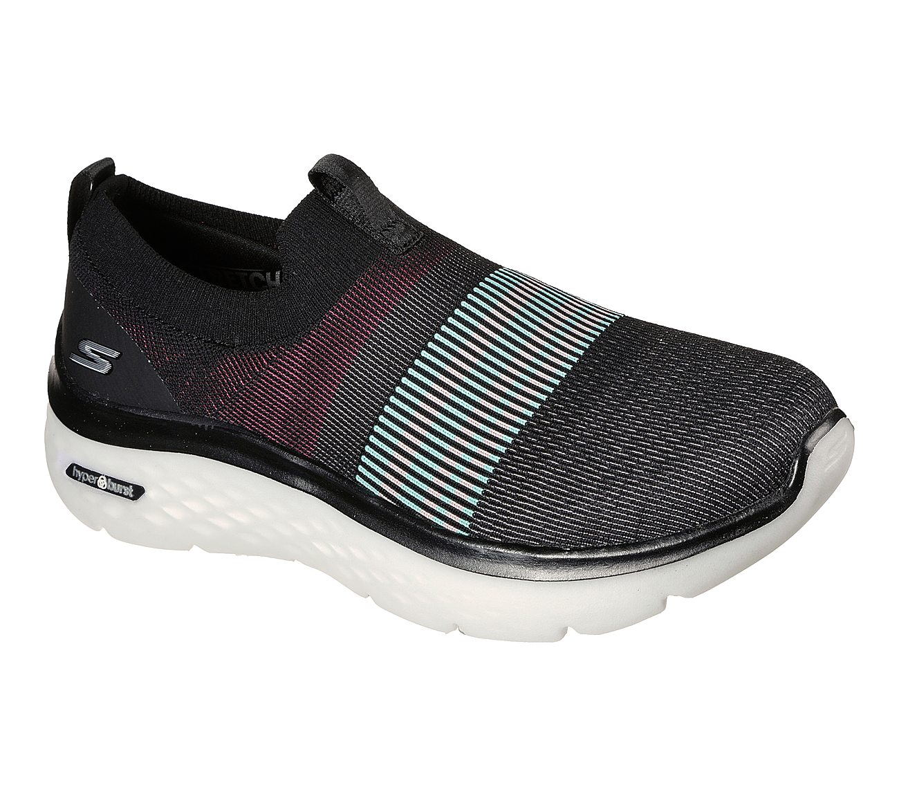 Skechers Black/Multi Go Walk Hyper Burst Rapid Hig Walking Shoes For ...