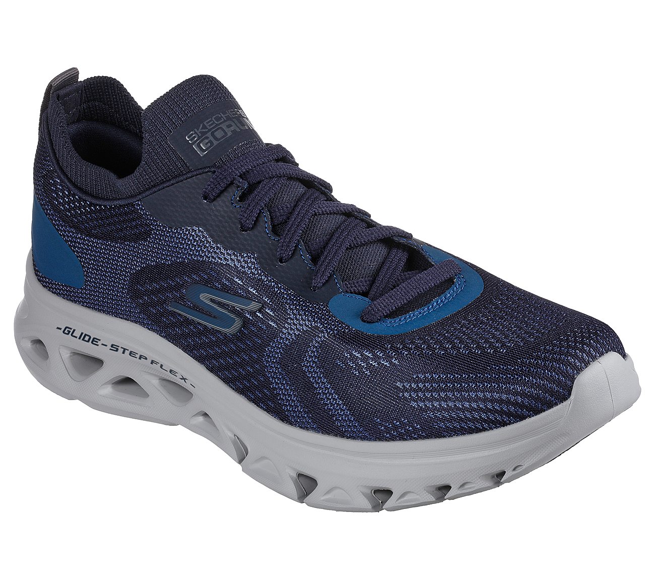 Skechers Navy Go Run Glide Step Flex Radar Running Shoes For Men ...