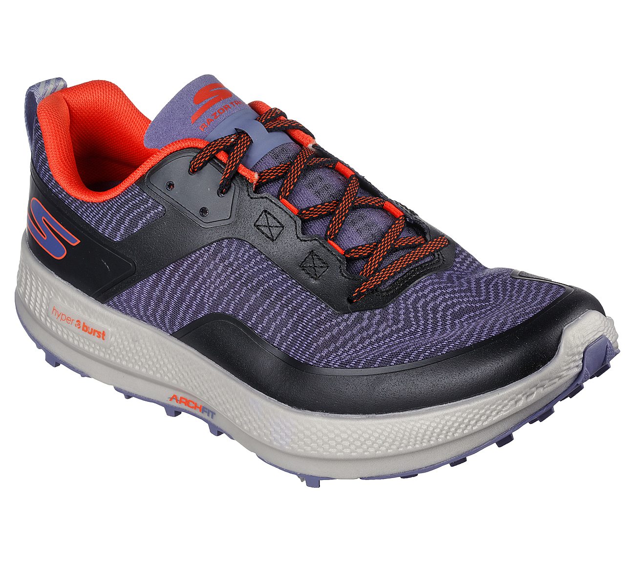 Skechers Black/Orange Go Run Razor Trl 2 Mens Running Shoes - Style ID ...